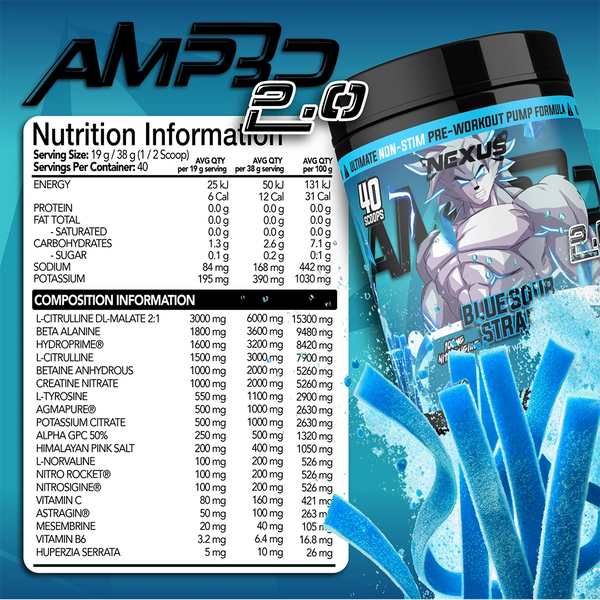 Nexus AMP3D 2.0 Non-Stim Pre-Workout | ASN.co.nz - ASN Online