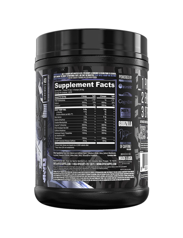 RYSE Godzilla Pre-Workout | ASN.co.nz - ASN Online