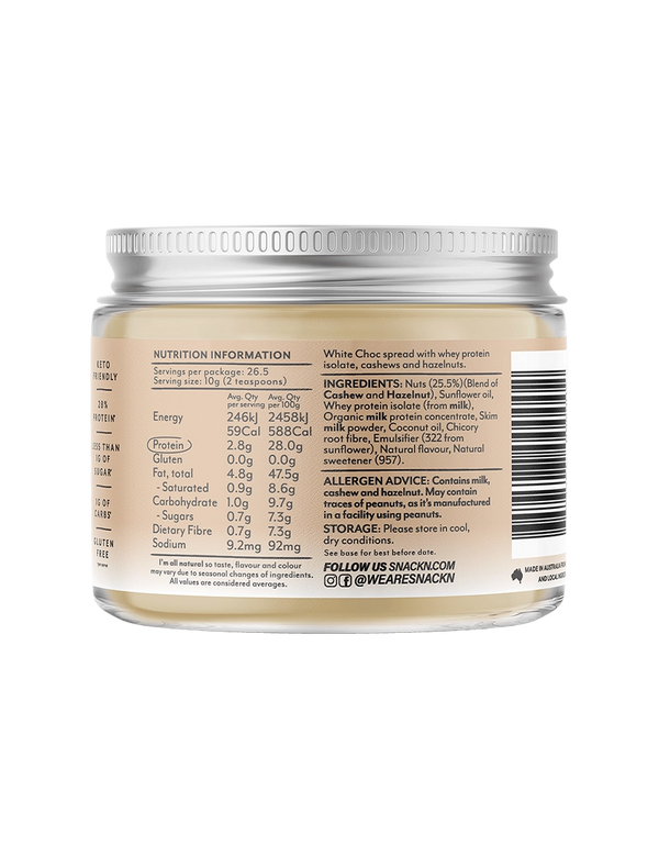 Snackn White Choc Protein Spread | ASN.co.nz - ASN Online
